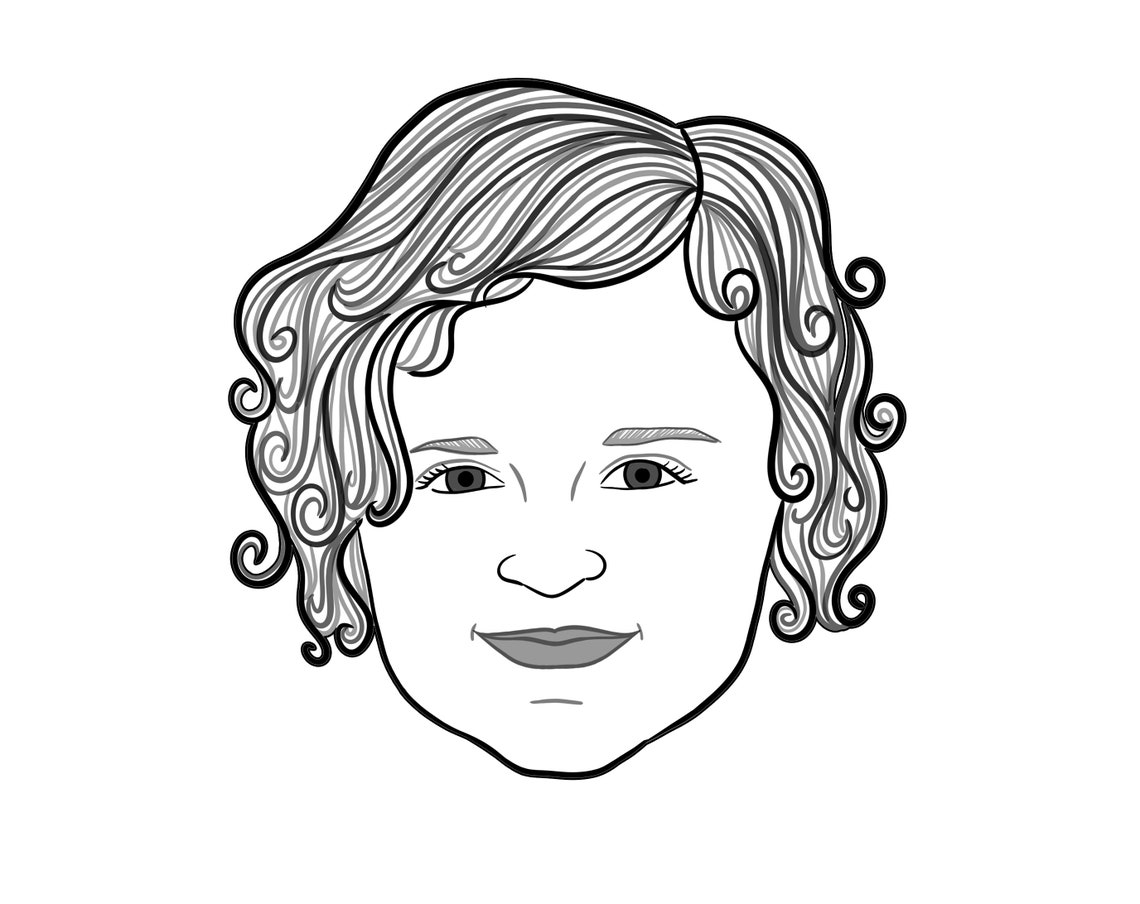 Custom Face Portrait Printable Digital Portrait Custom - Etsy