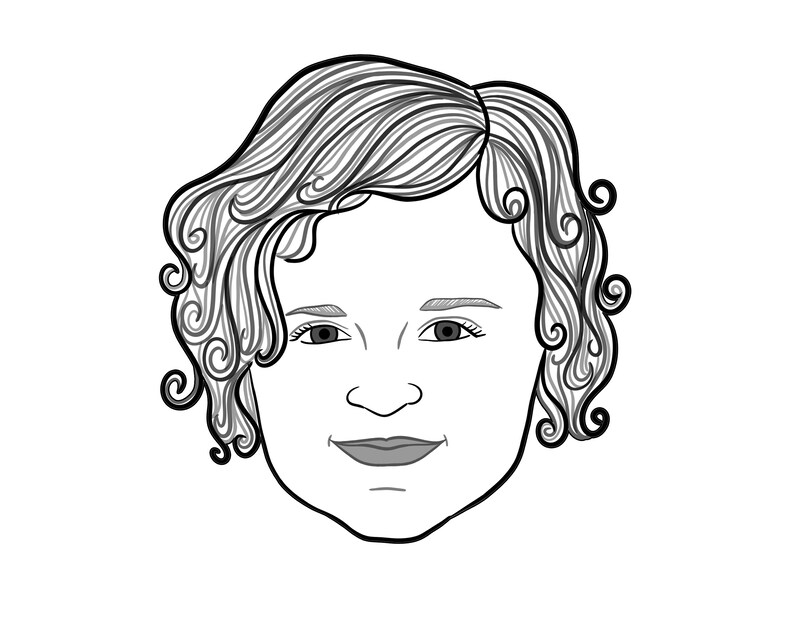 Custom Face Portrait Printable Digital Portrait Custom - Etsy