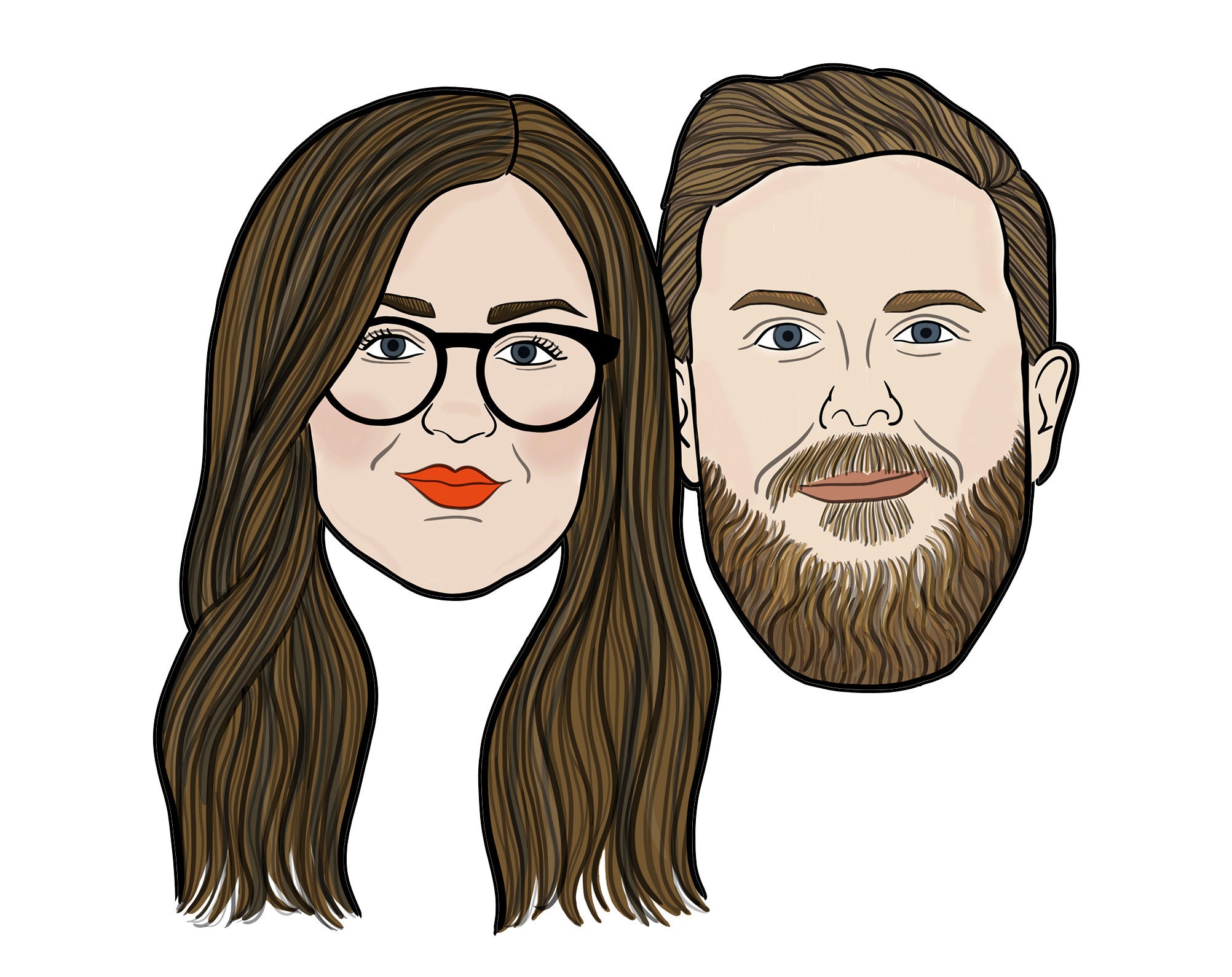 Custom face portrait printable digital portrait custom | Etsy