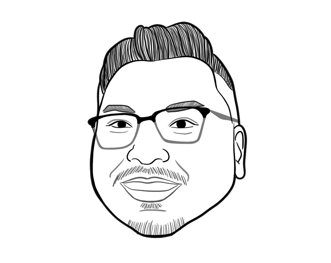 Custom Face Portrait, Printable Digital Portrait, Custom Caricature ...