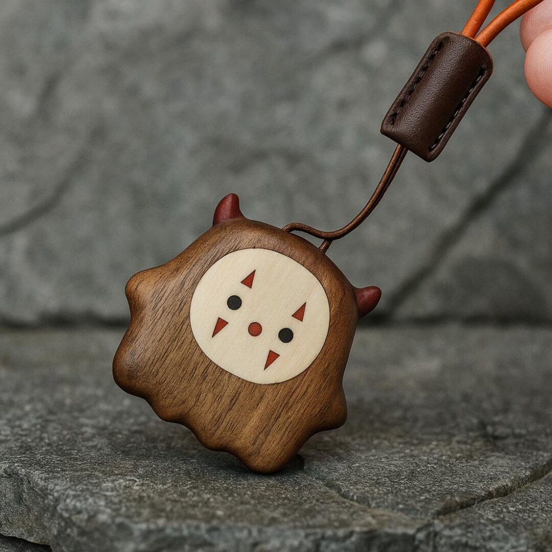 Handmade Wooden No-face Keychain: Studio Ghibli Anime Charm - Etsy