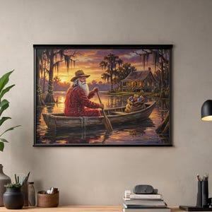 Cajun Santa Louisiana Christmas Digital Art | Cajun Christmas Digital ...