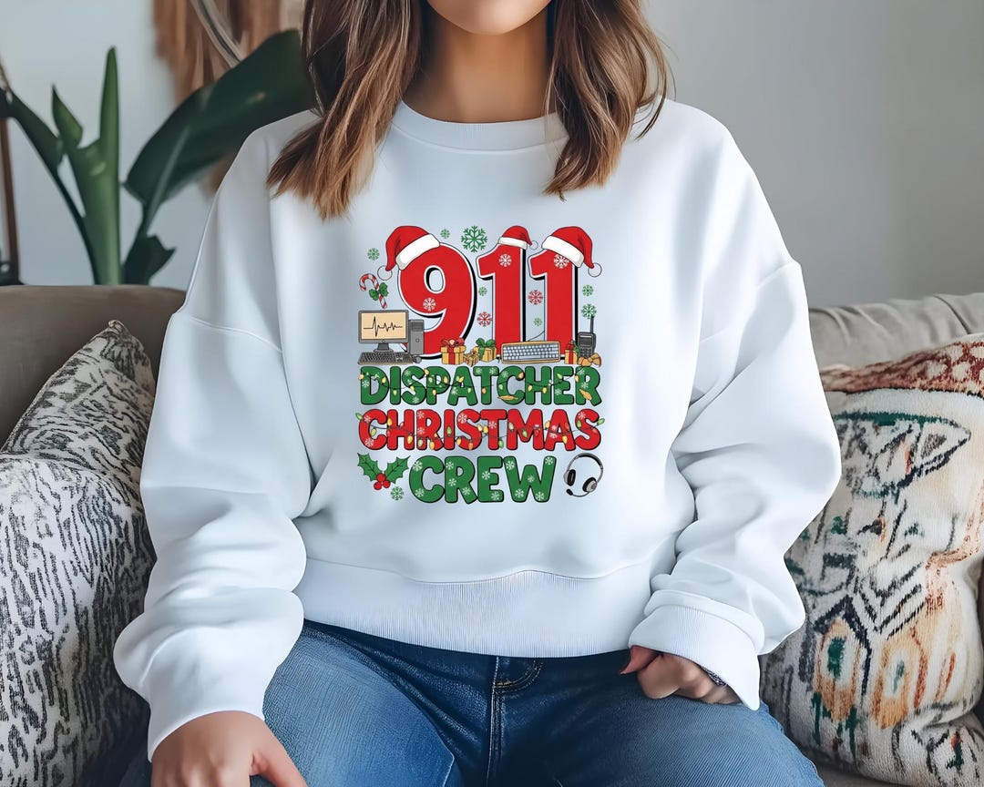 911 Dispatcher Christmas Sweater, Dispatcher Holiday Sweatshirt ...