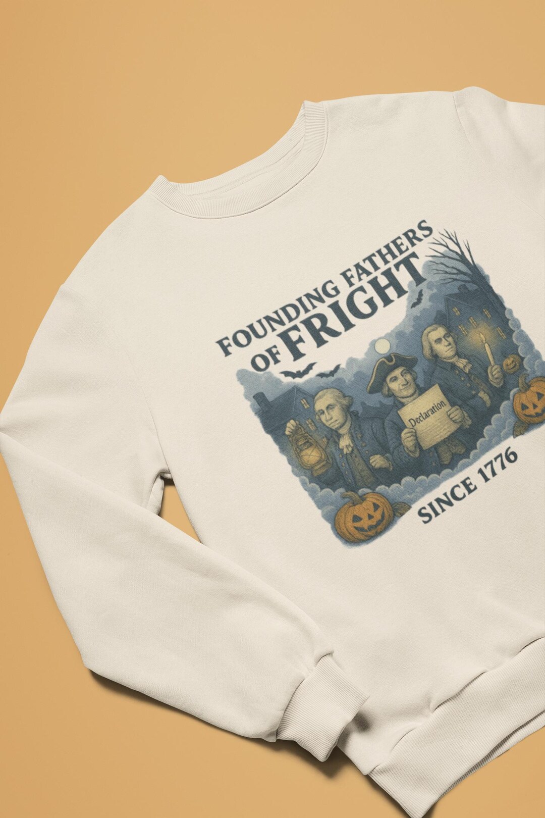 Vintage Patriotic Halloween Sweater | Founding Fathers of Fright ...