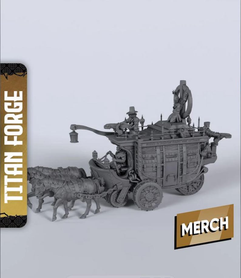 Hunter Wagon – Titan Forge | Gothic Monster Hunter Carriage | 3D ...
