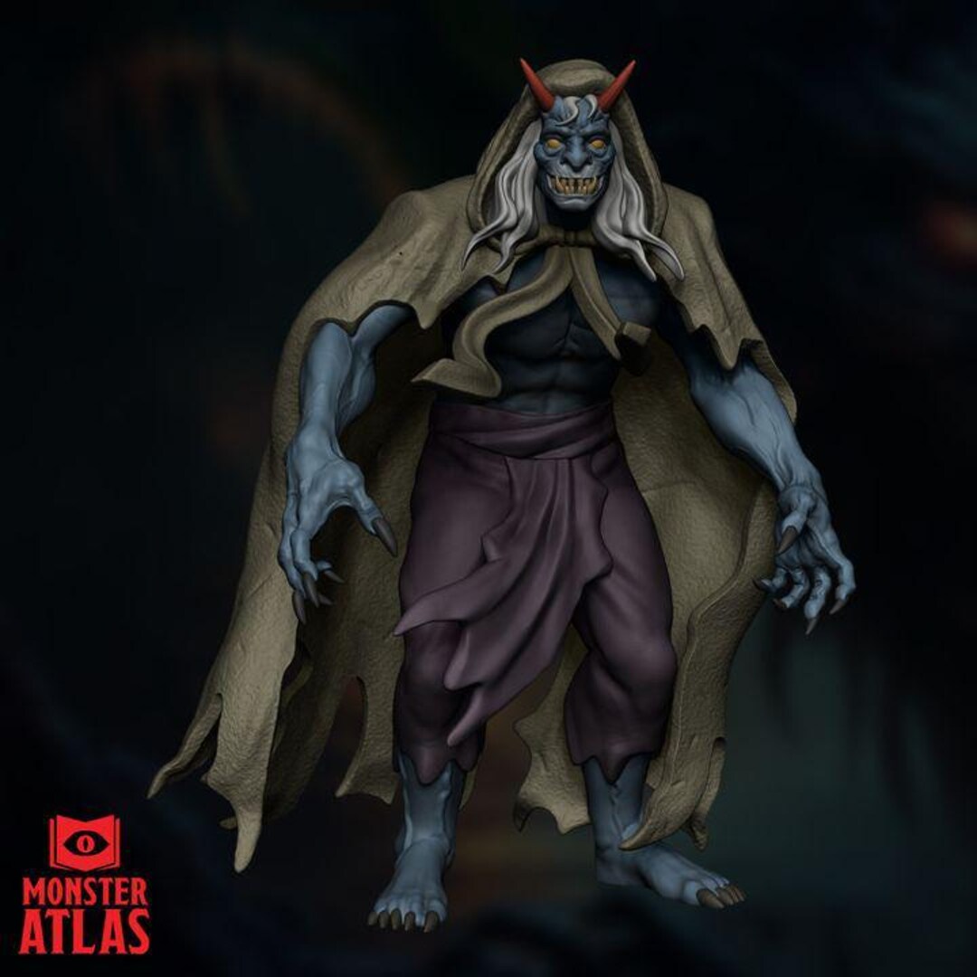 Oni Mage Ogre Mage Monster Atlas | 28mm 32mm 54mm 75mm 100mm Scale | D ...
