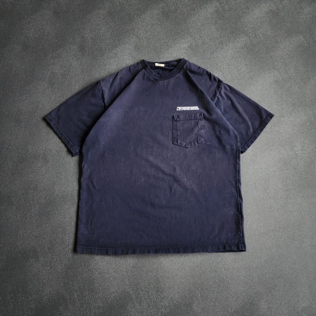 Vintage USPS Chest Pocket Union Line Made in USA Navy Shirt XL - Etsy