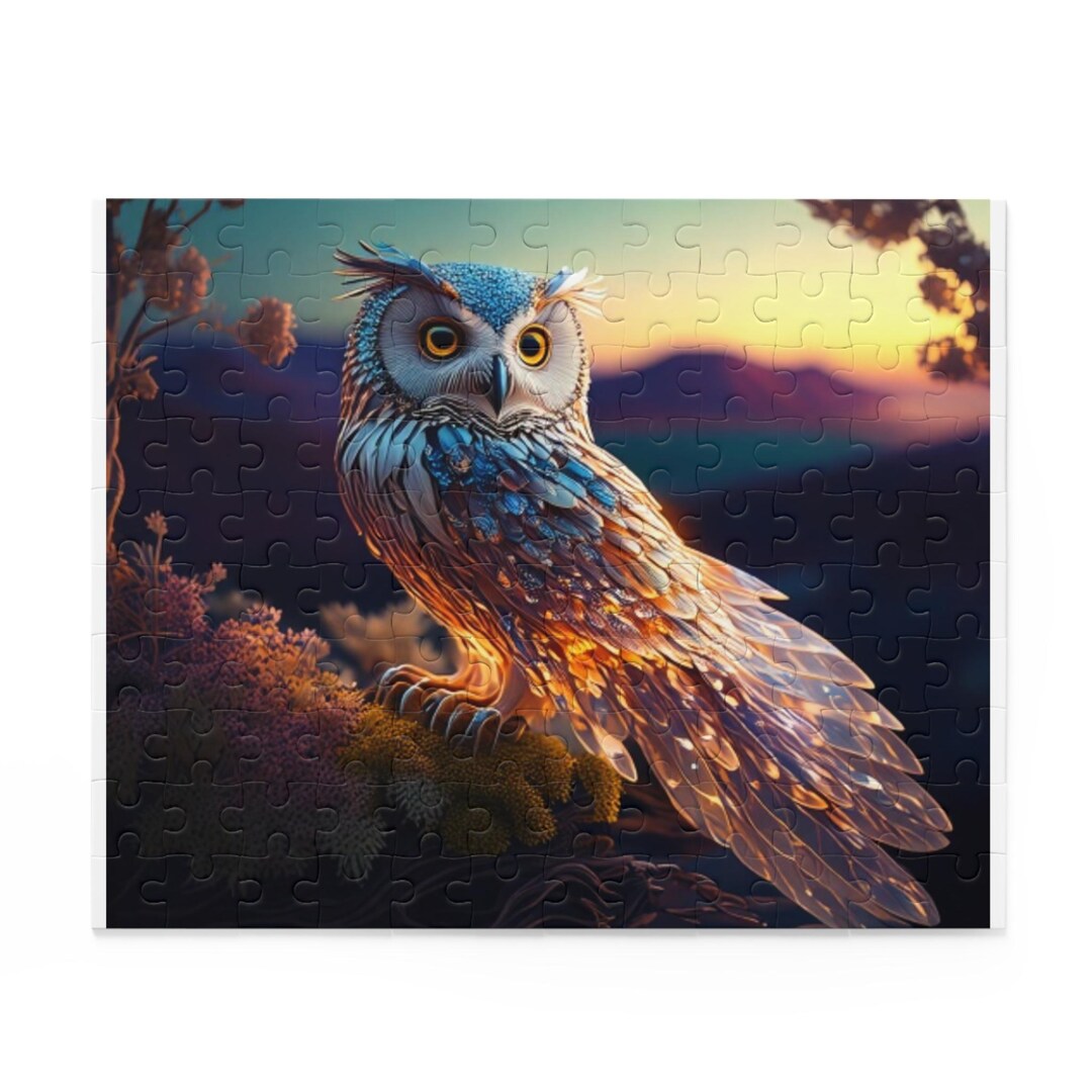 Puzzle, Owl Glass-like Beautiful Jigsaw Puzzle, Relaxing, 120, 252, 500 ...
