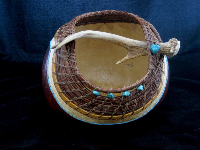 Necklace - Antler and Pine Needle Gourd - Etsy
