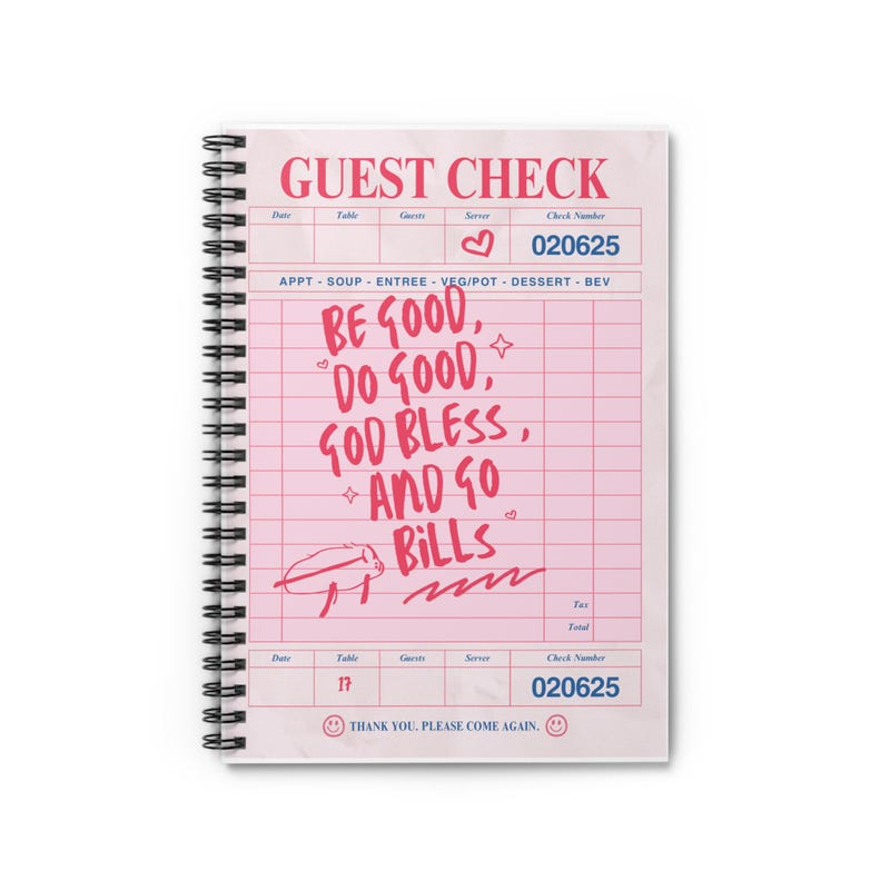 Spiral Bill Notebook - Etsy