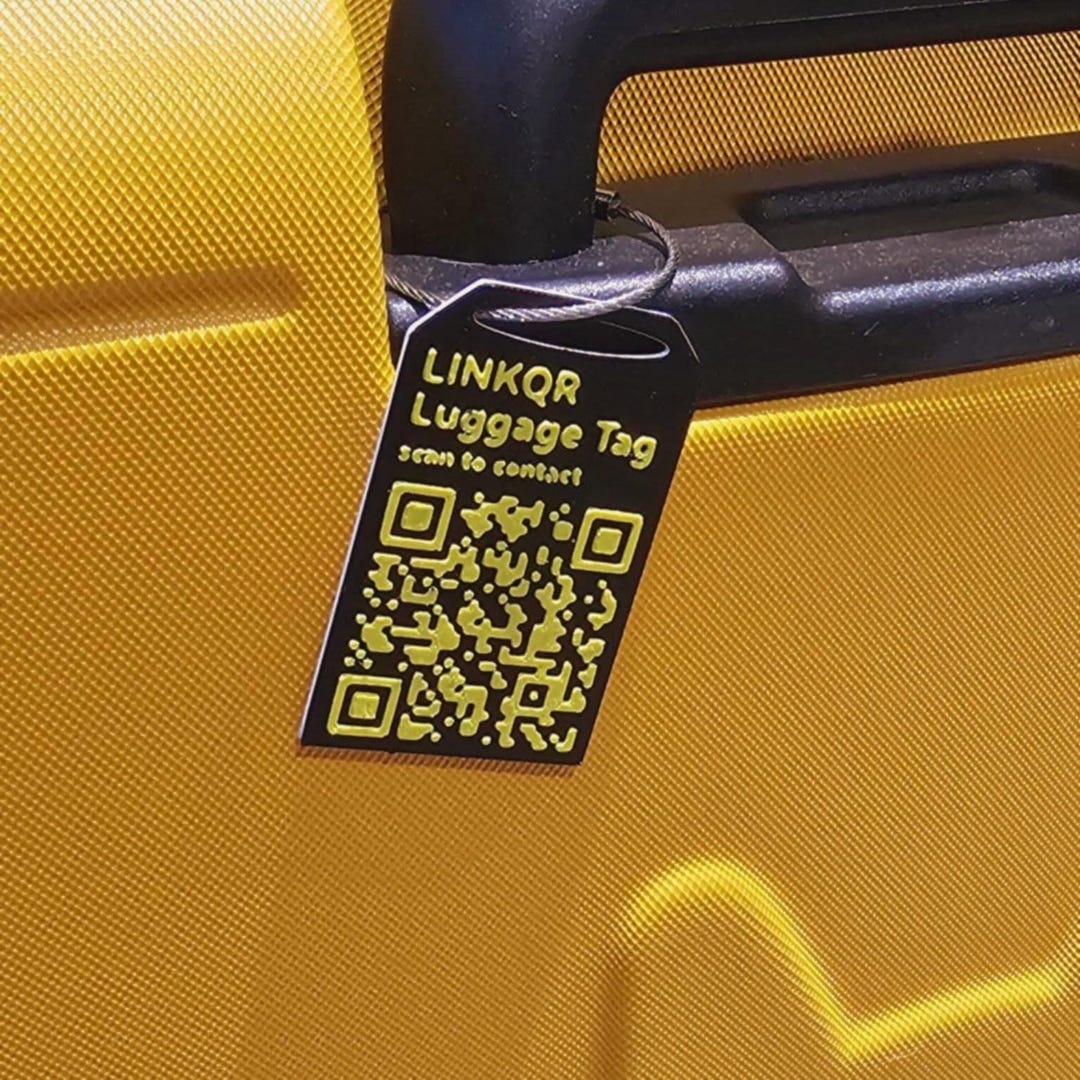 Personalized QR Code Luggage Tag - Etsy