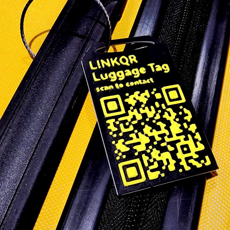 Personalized QR Code Luggage Tag - Etsy