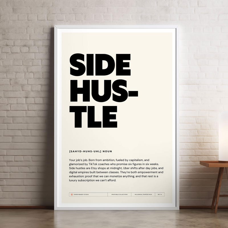 Hustle Poster - Etsy