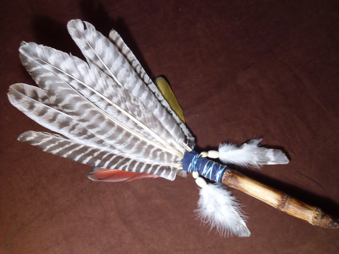 Smudge Fan The Whole Spectrum Large Sacred Prayer Fan with | Etsy