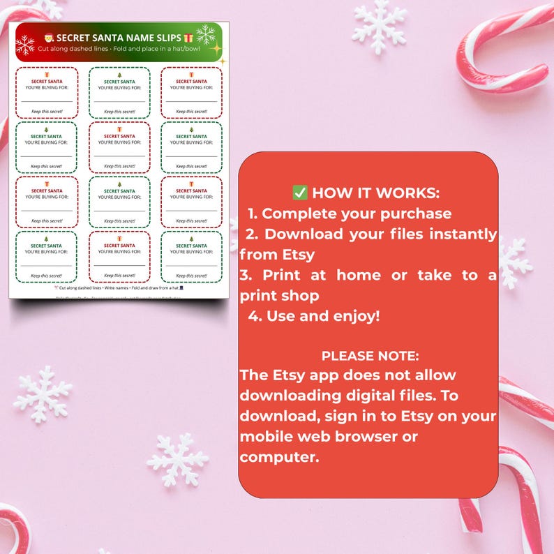 Secret Santa Party Games | Printable Christmas Gift Exchange (US Letter ...