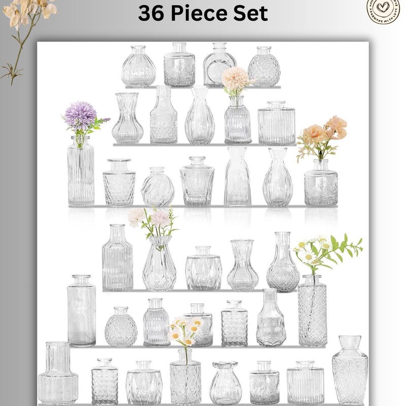 Mini Bud Vases Crystal - Etsy