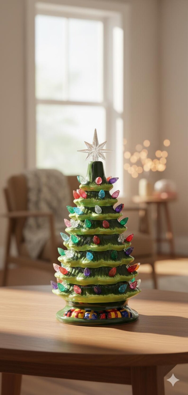 Hand-painted Ceramic Christmas Tree Kit – 15in Tabletop Decor - Etsy