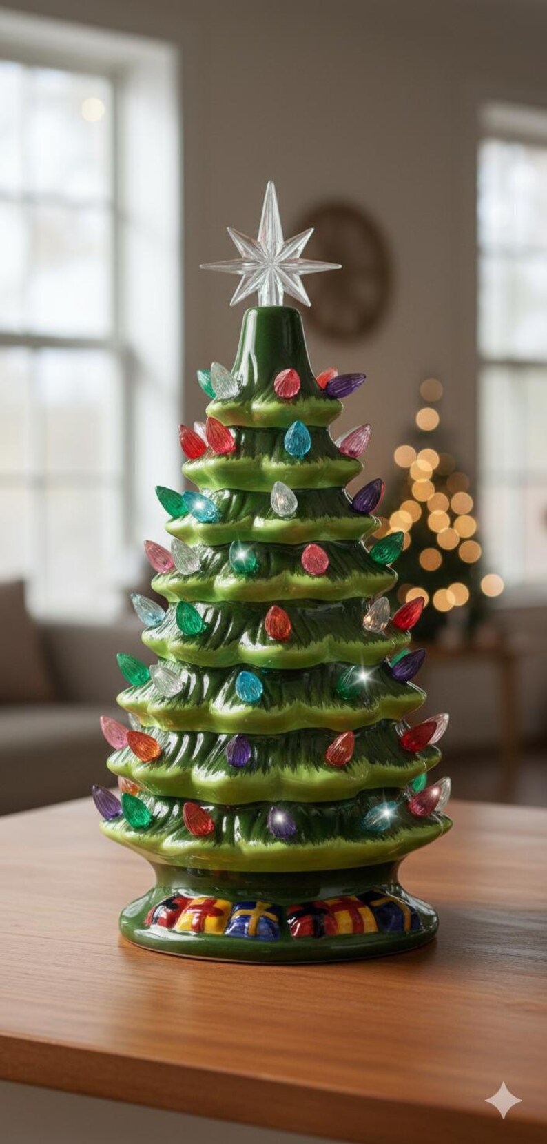 Hand-painted Ceramic Christmas Tree Kit – 15in Tabletop Decor - Etsy