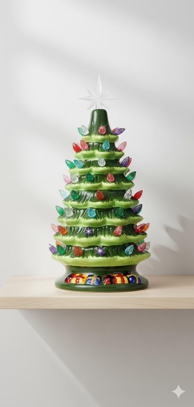 Hand-painted Ceramic Christmas Tree Kit – 15in Tabletop Decor - Etsy