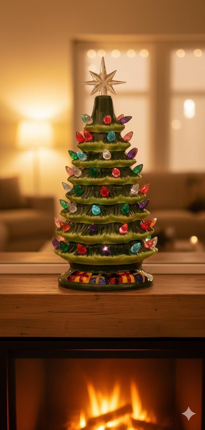 Hand-painted Ceramic Christmas Tree Kit – 15in Tabletop Decor - Etsy