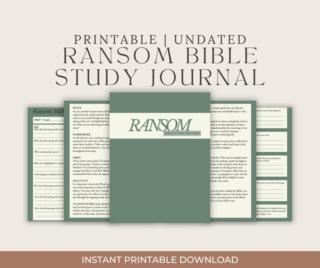 RANSOM Bible Study Journal - Etsy