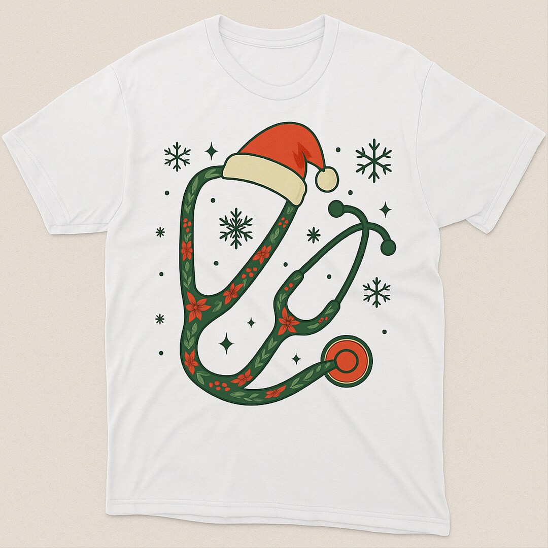 Christmas Nurse PNG: Stethoscope Santa Hat Design (digital Download) - Etsy