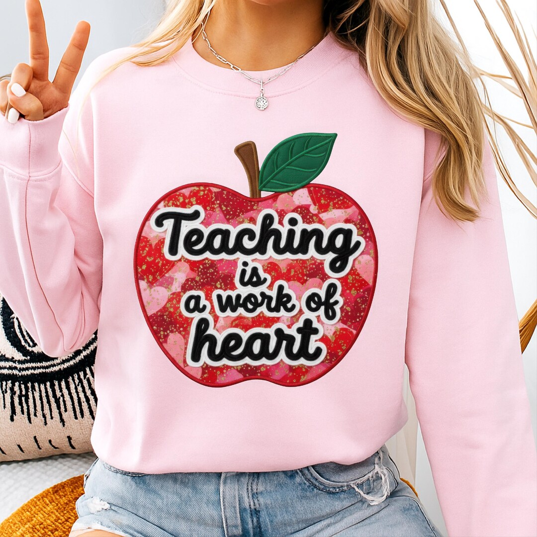 Teacher Apple Heart PNG, Valentine's Day Gift (digital File) - Etsy