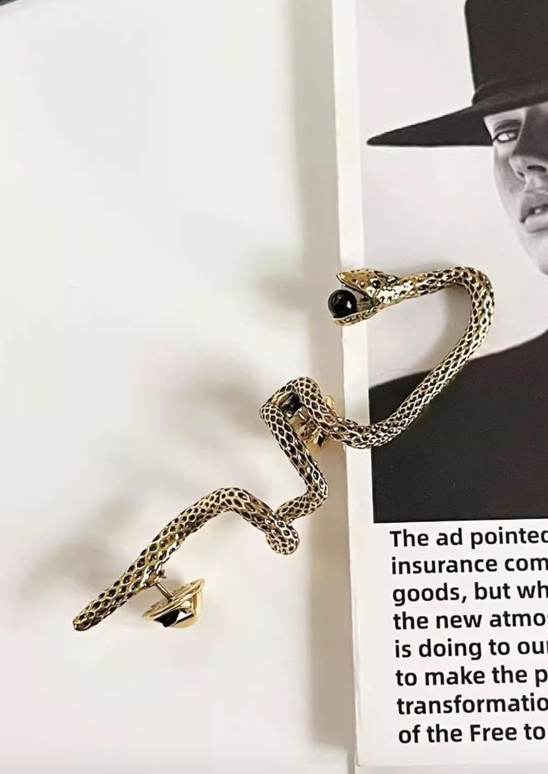 Metal Serpent Brooch – Retro Gold Snake Pin - Etsy