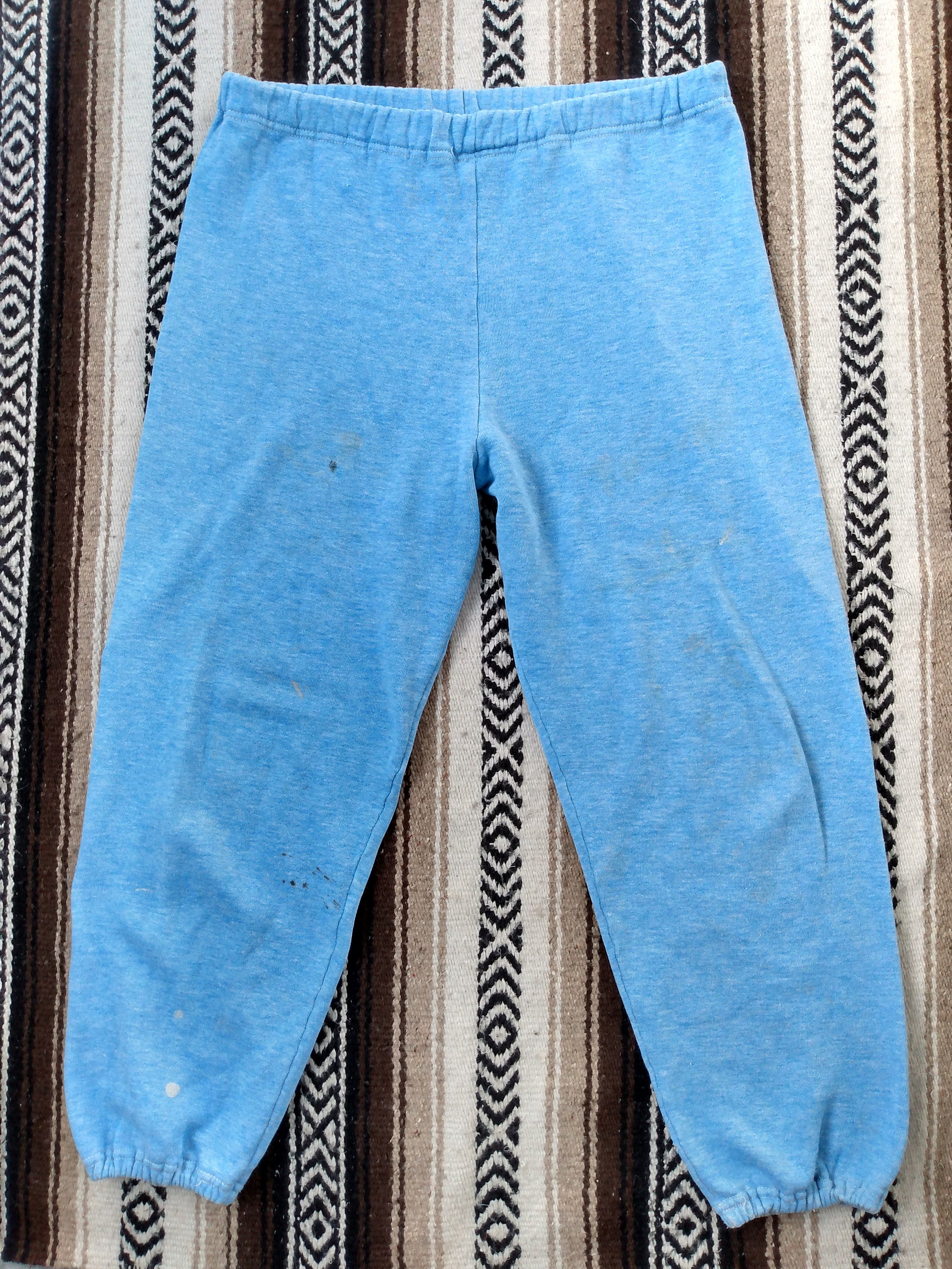 70s Russell Gold Tag Sweatpants Vintage Sweats Light Blue Sz S/M Tri ...