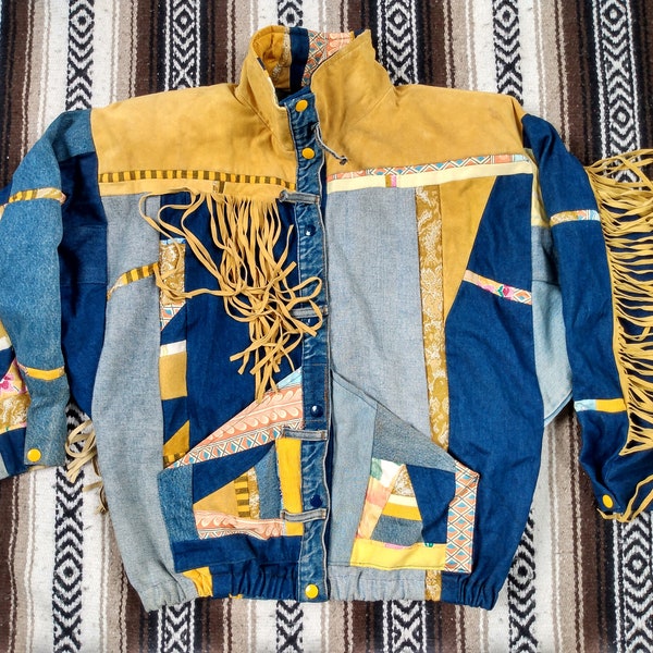 Custom Denim Jacket Southwest - Etsy