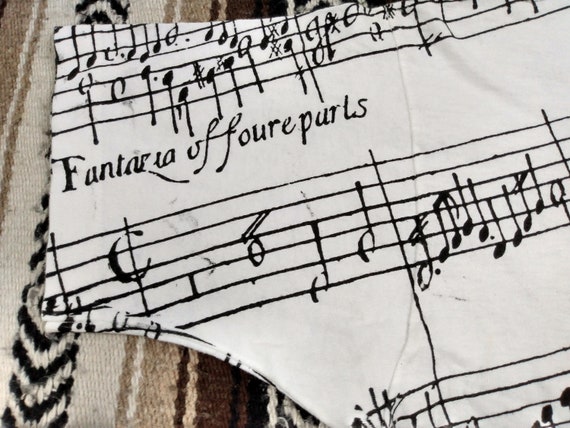 Musical Notes AOP T Shirt vintage 90s single stitch a… - Gem