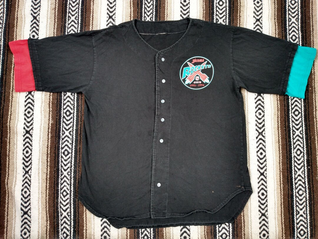 Tacoma Rockets Vintage Jersey Baseball Style Shirt CHL Hockey Team Rare ...