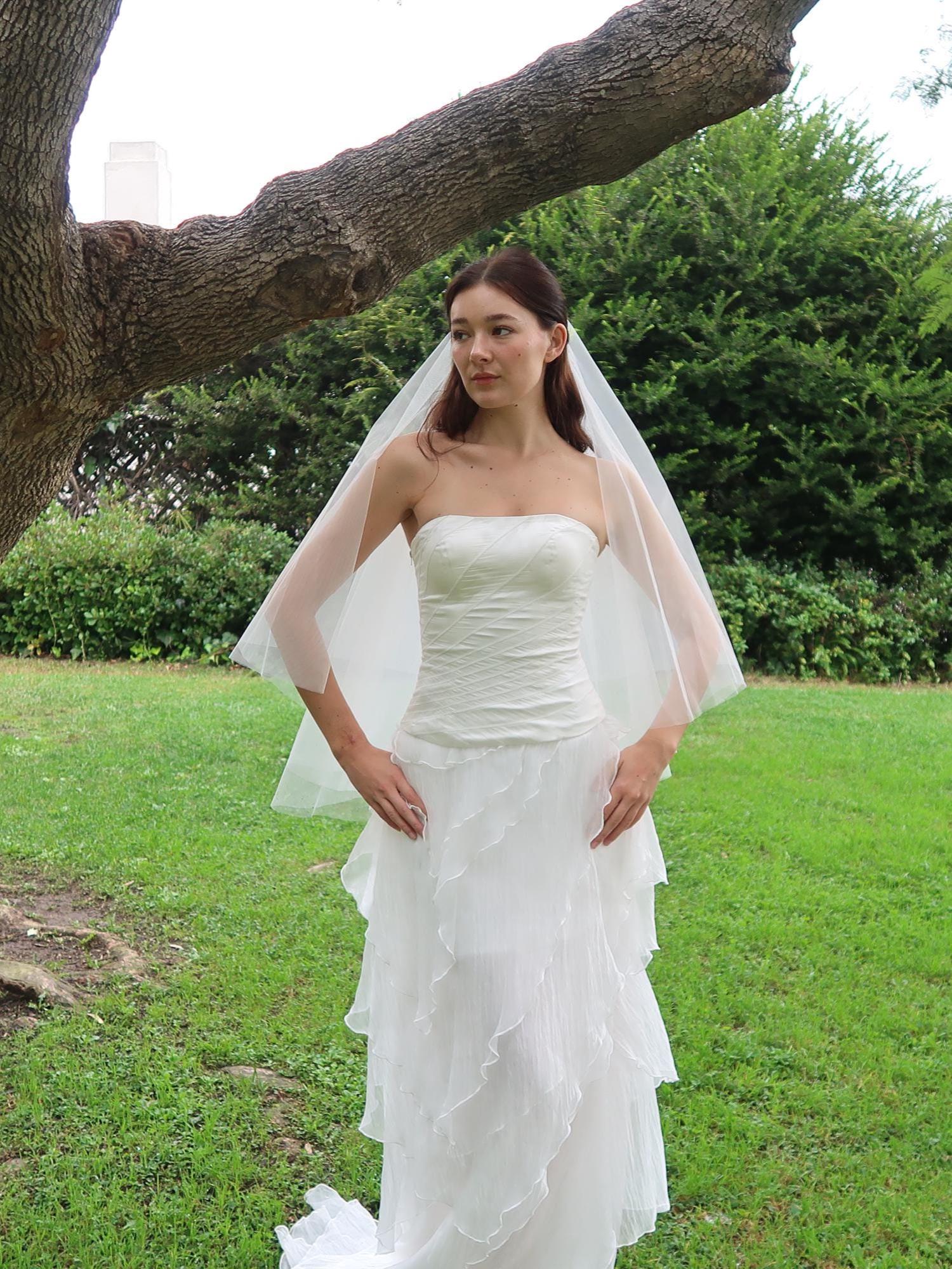 Vintage Style Bow Wedding Veil With Satin Bow Ribbons - Etsy