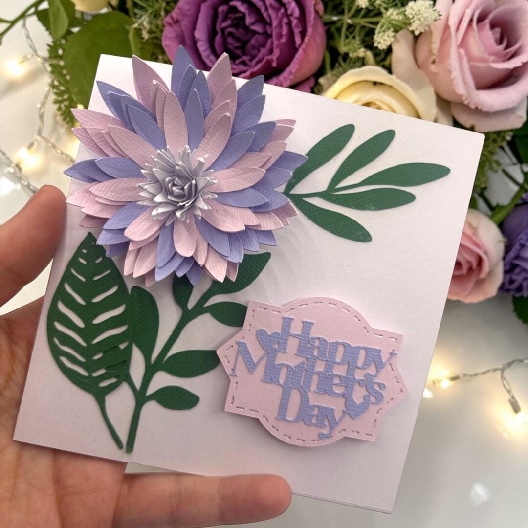 Mother’s Day Card, 3D Flower Mother’s Day Card, Handmade Floral Card ...