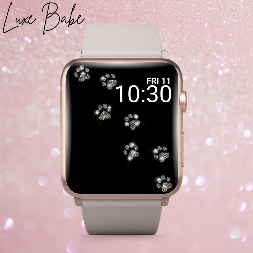 Diamond Paws Apple Watch Wallpaper, Glitter Apple Watch Wallpaper ...