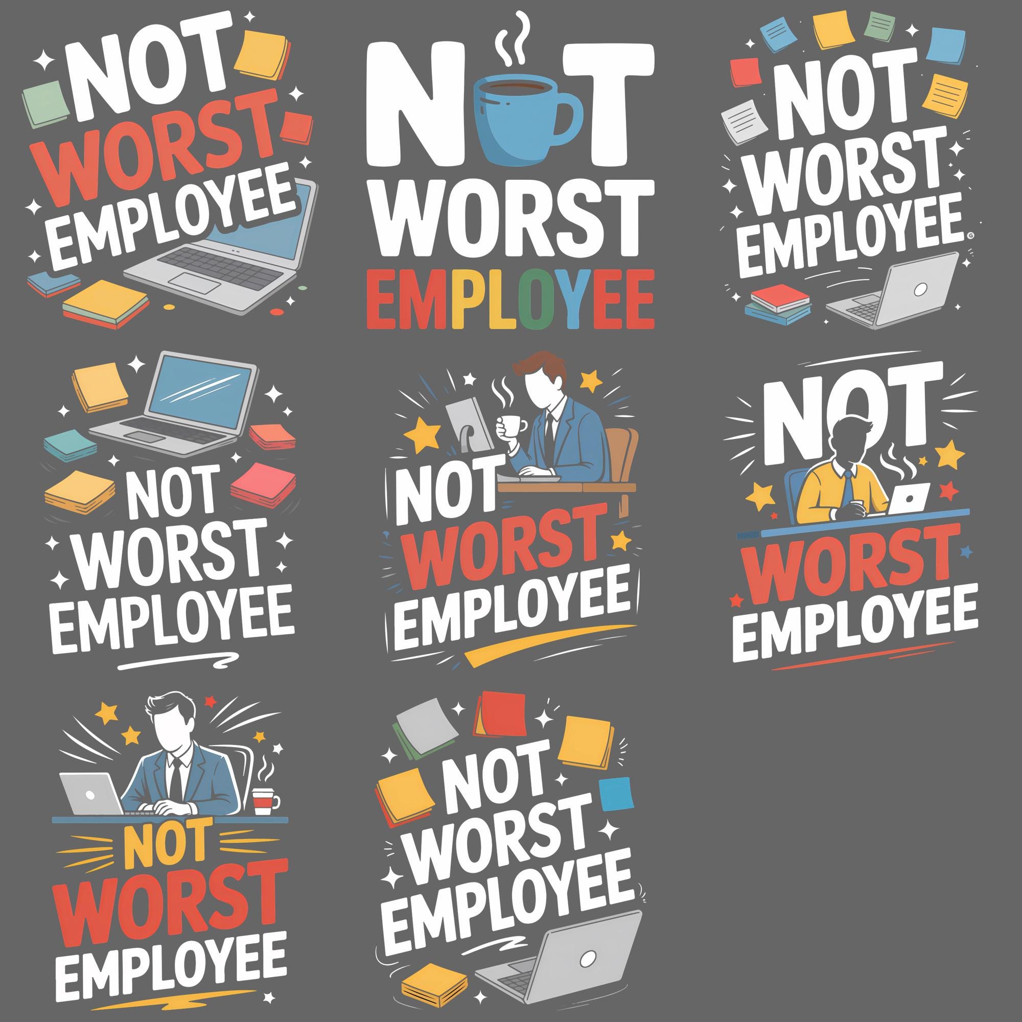 Not Worst Employee PNG – Office Comedy Workplace Quote Clipart ...