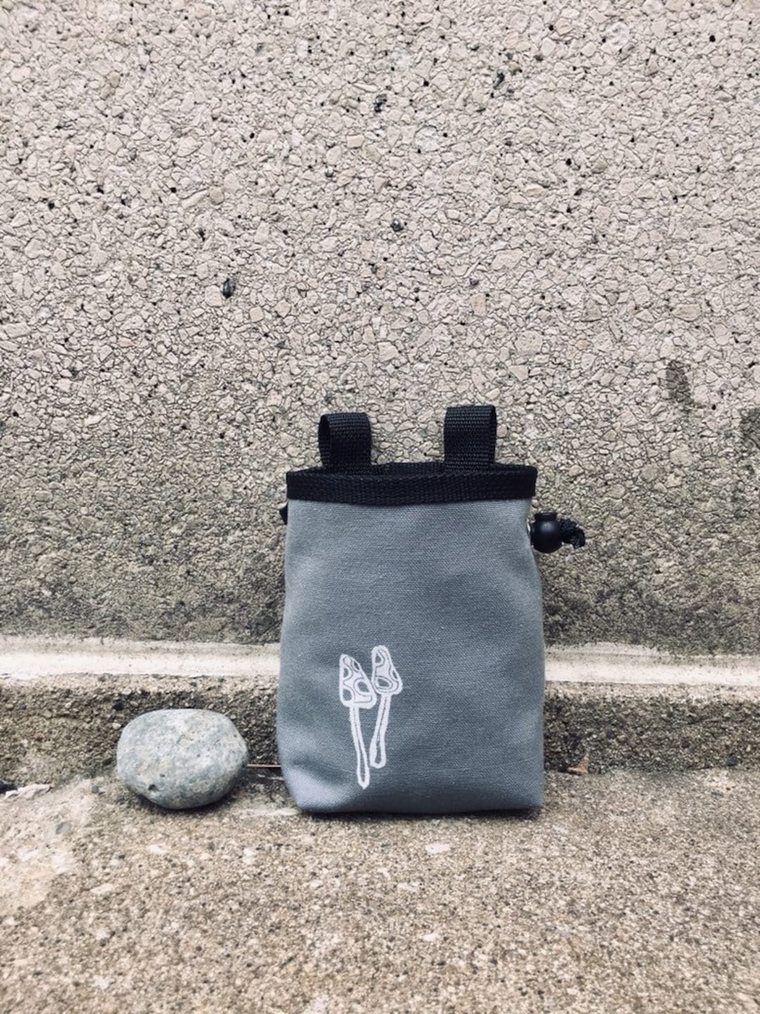 Mushroom, Chalk Bag, Chalkbag, Chalkbags, Chalk Bags, Clouds, Linoprint ...