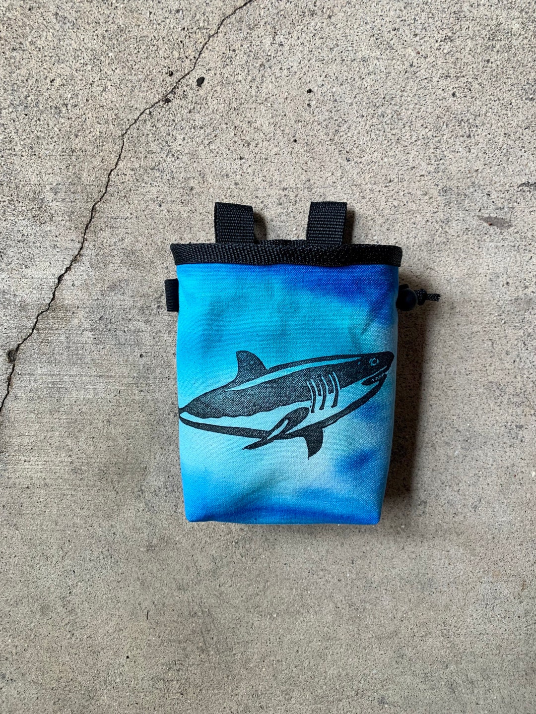 Shark, Paint Pattern Will Vary, Chalk Bag, Rock Climbing Chalkbag ...