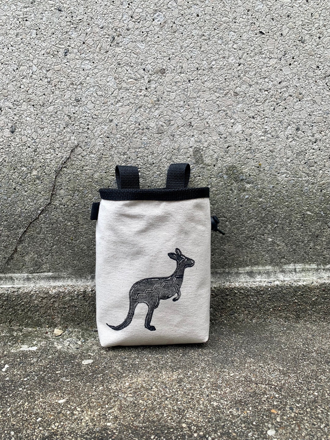 Handmade Kangaroo Linoprint Chalk Bag, Rock Climbing - Etsy