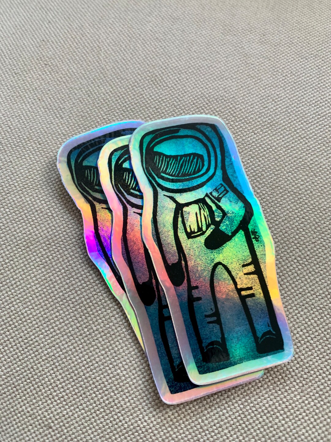 Holographic Vinyl Sticker, Sticker, Abstract, Astronaut , Space ...
