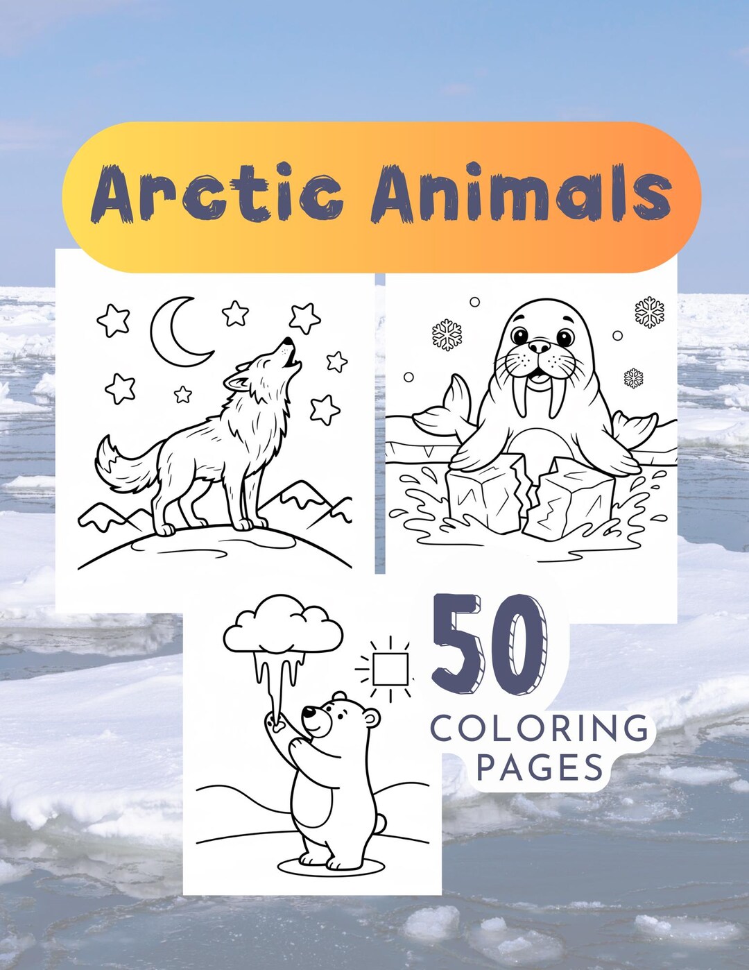 Arctic Animals Coloring Pages - 50+ Printable Wildlife Sheets (digital ...