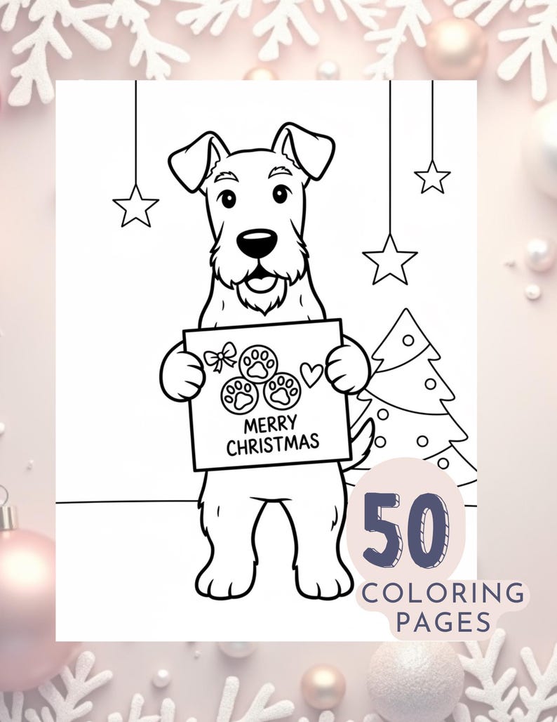 50+ Christmas Dogs Coloring Pages | Printable Holiday Dog Activity for ...