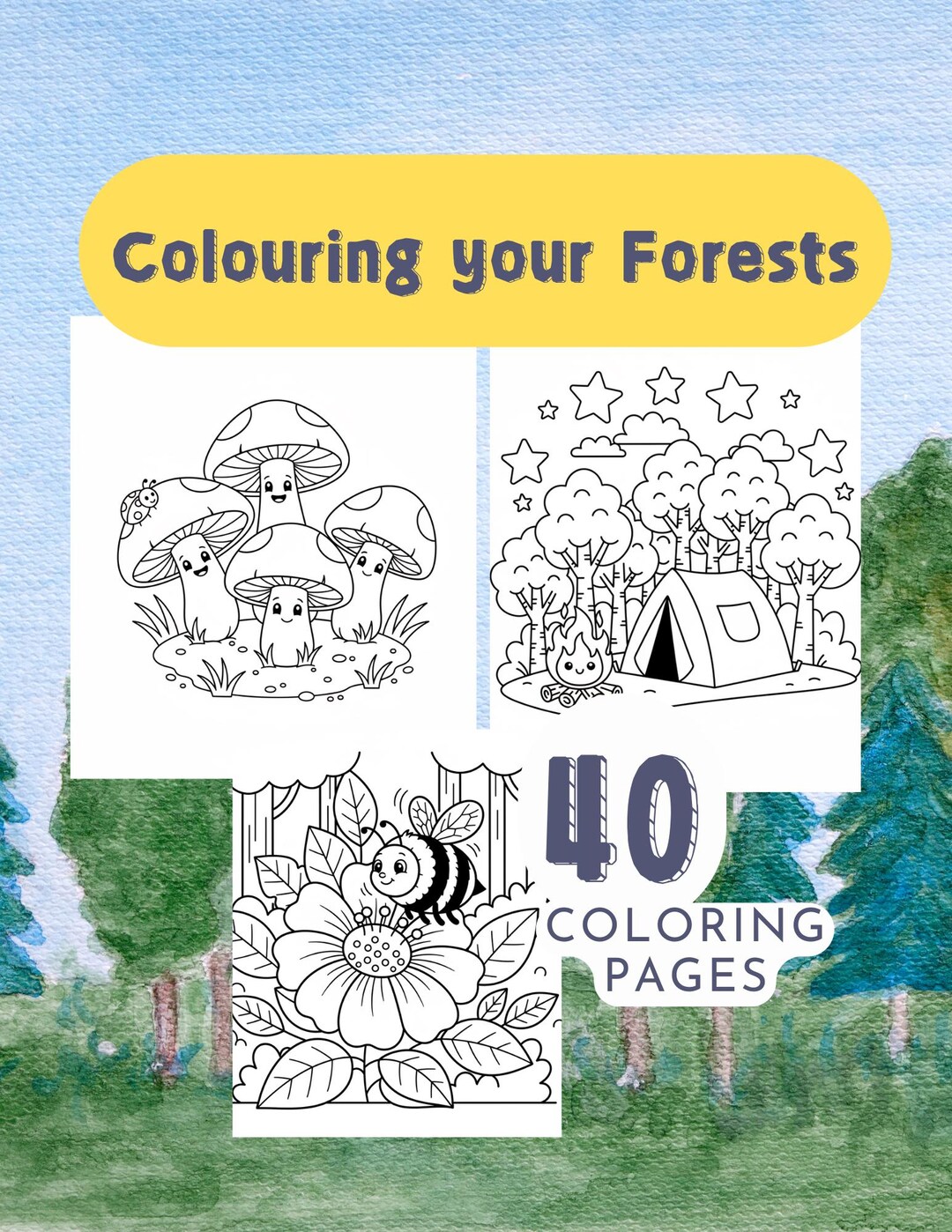 Enchanted Forests Coloring Pages| 40+ Printable Game Day Activities ...