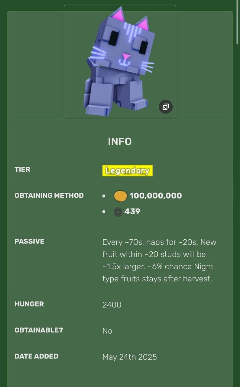 Roblox Grow A Garden (GAG) | Mega Mooncat | Mooncat Mutated/mutation ...