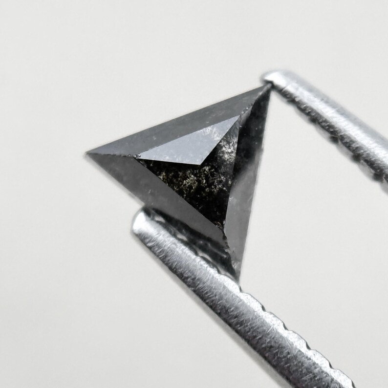 0.39 Ct Salt and Pepper Grey Color Salt and Pepper Triangle Shape ...