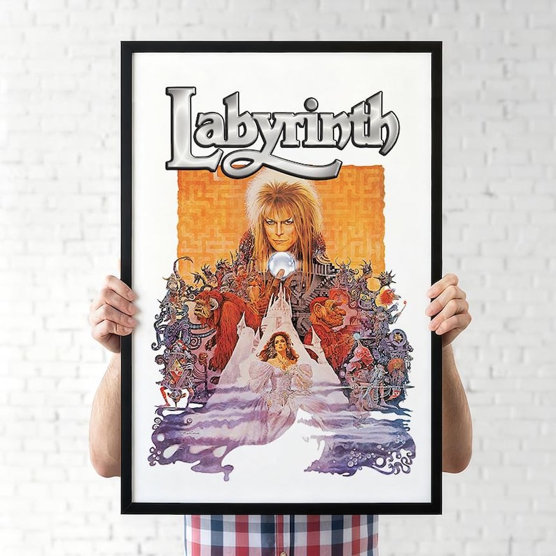 1986 Labyrinth Movie Poster Classic Film Wall Art Poster Prints Retro ...