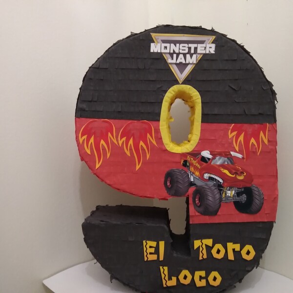 Toro Loco Monster Truck Pinata - Etsy