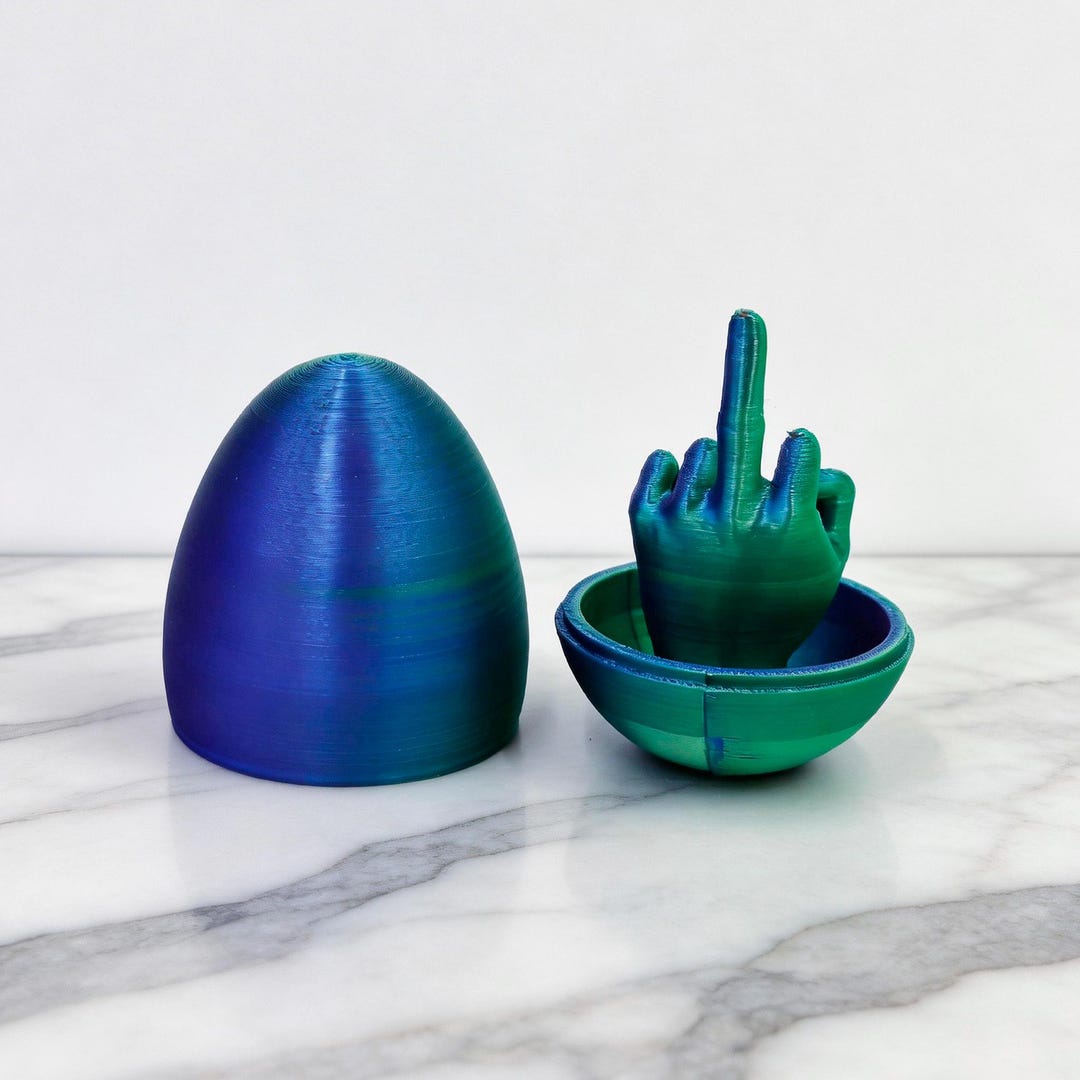 3D Printed Surprise Middle Finger Easter Egg | Funny Prank Gift for ...