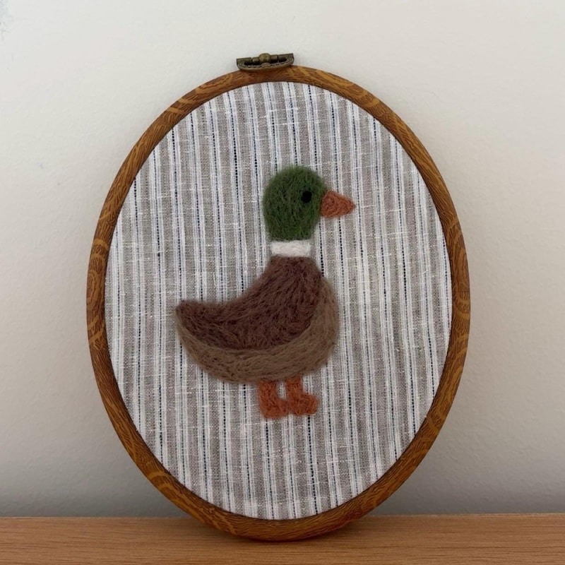 Felted Needle Duck Art - Etsy UK