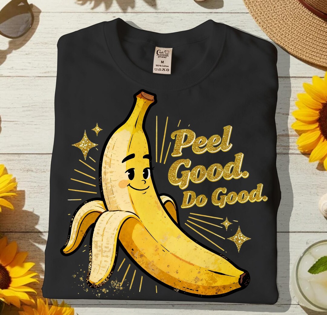 Retro Banana “peel Good. Do Good.” PNG, Vintage 70s Fruit Graphic ...